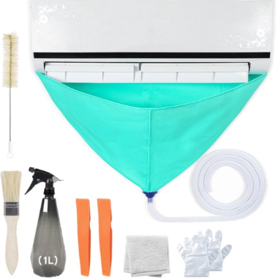 Complete airco cleaner 10-delige set – reiniger opvangzak wand ...