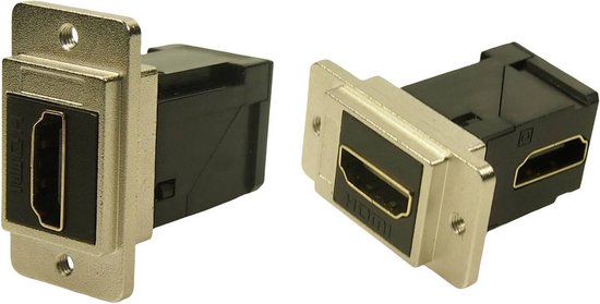 Cliff CP30753M3 HDMI-adapter Bus, inbouw Nikkel, Zwart 1 stuk(s) | bol.com