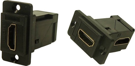 Cliff CP30753 HDMI-adapter Bus, inbouw Zwart 1 stuk(s) | bol