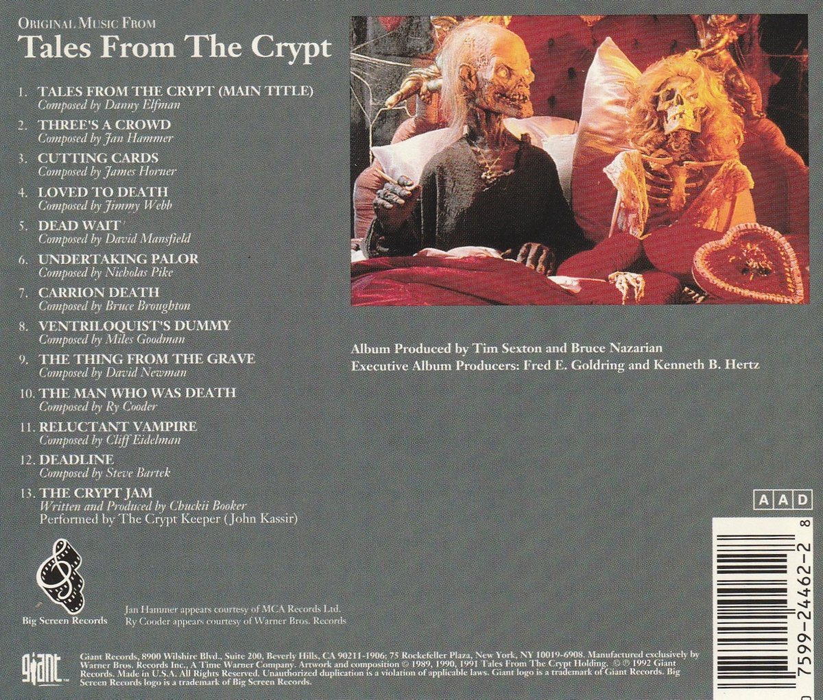 Original Music from "Tales from the Crypt", Original Tv Soundtrack | CD ...