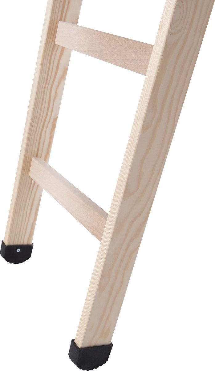 Enkele ladder hout - 8 treden/sporten - Stahoogte 225 cm - Houten ...