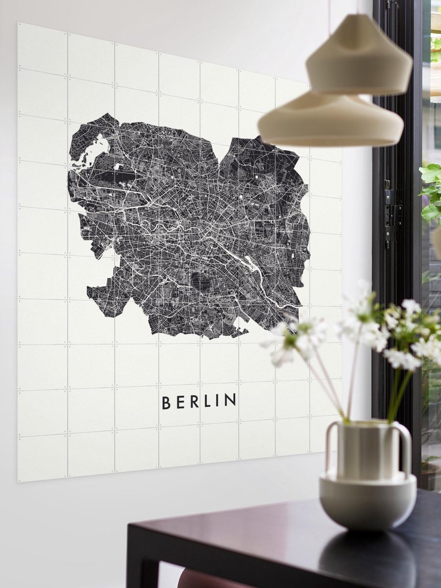 IXXI Berlin City Map white - Wanddecoratie - 140 x 120 cm | bol.com