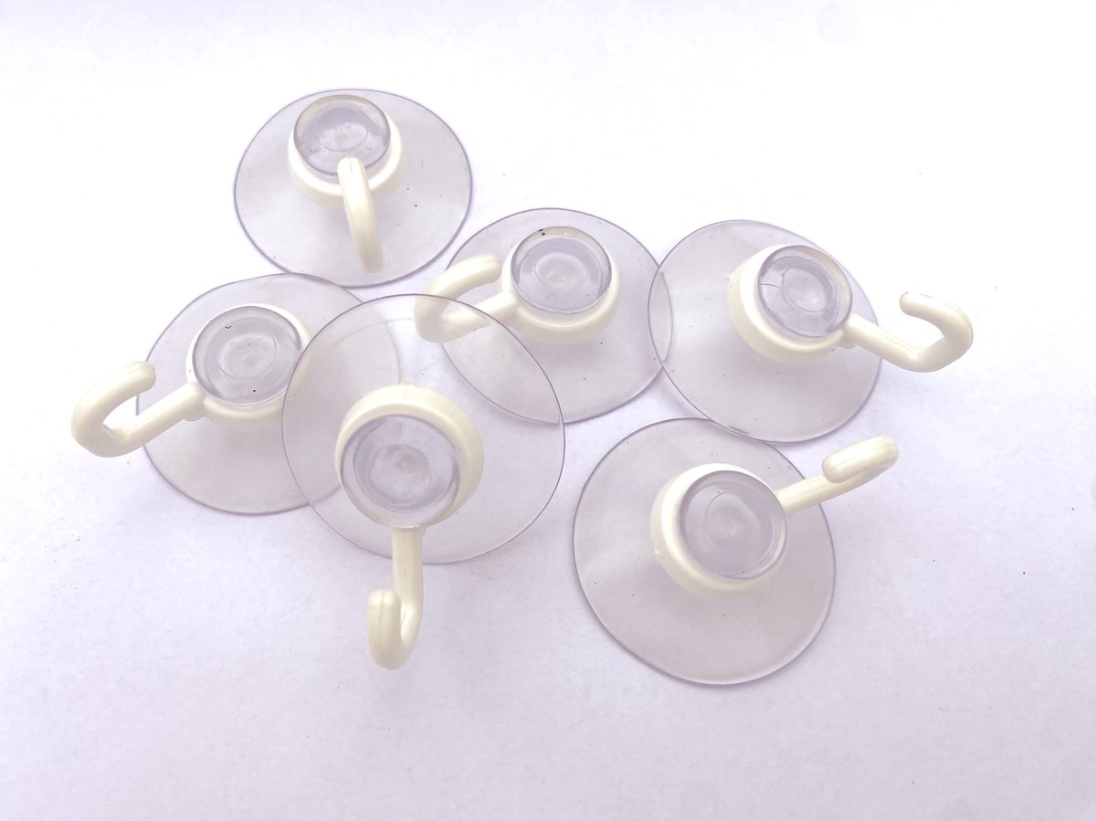 20 zuignappen met plastic ophang haak , zuignap met haak , handdoeken ...