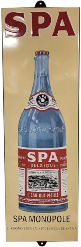 Plaque émaillée Spa Monopole - 72 x 24 cm | bol.com