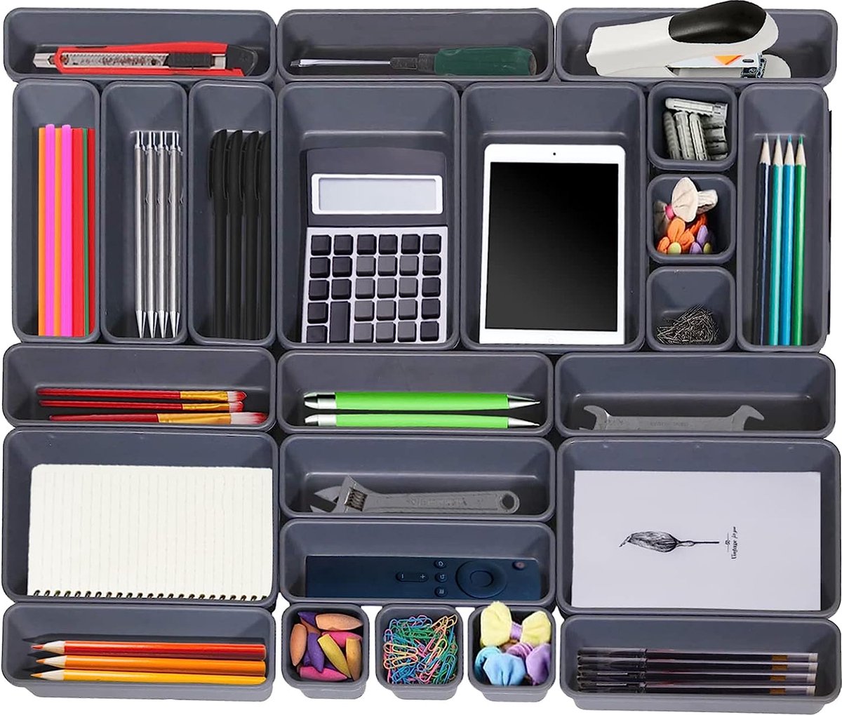 Lade-organizer 24-delig Lade-organizersysteem Keuken Bureau-organizer ...