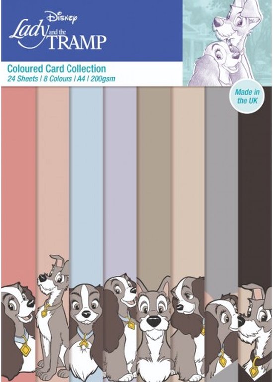 Lady and The Tramp - Coloured Card A4 Pack | bol
