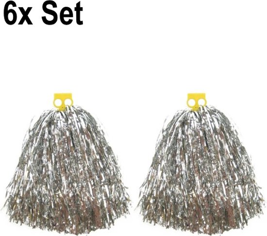 6x Cheerball ringgreep set Zilver - Themaparty - Themafeest sport ...