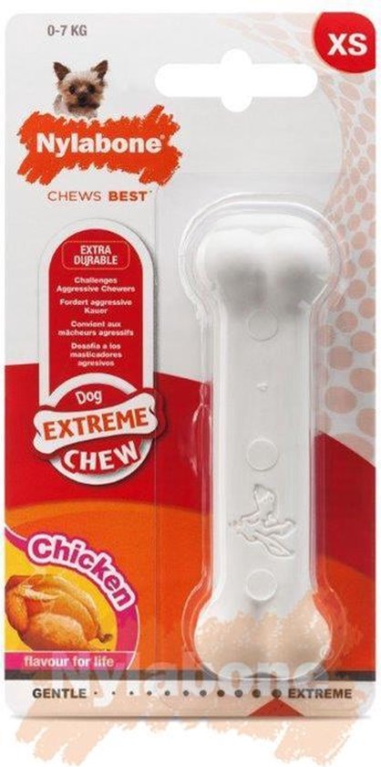 Os à mâcher Nylabone Extreme au goût de poulet | bol.com