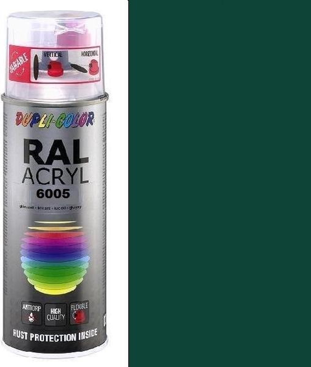 Motip Dupli-Color Spuitbus Acryl Hoogglans - RAL 6005 Mosgroen | bol.com
