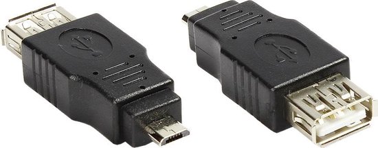 USB Micro B (m) - USB-A (v) adapter - USB2.0 / zwart | bol
