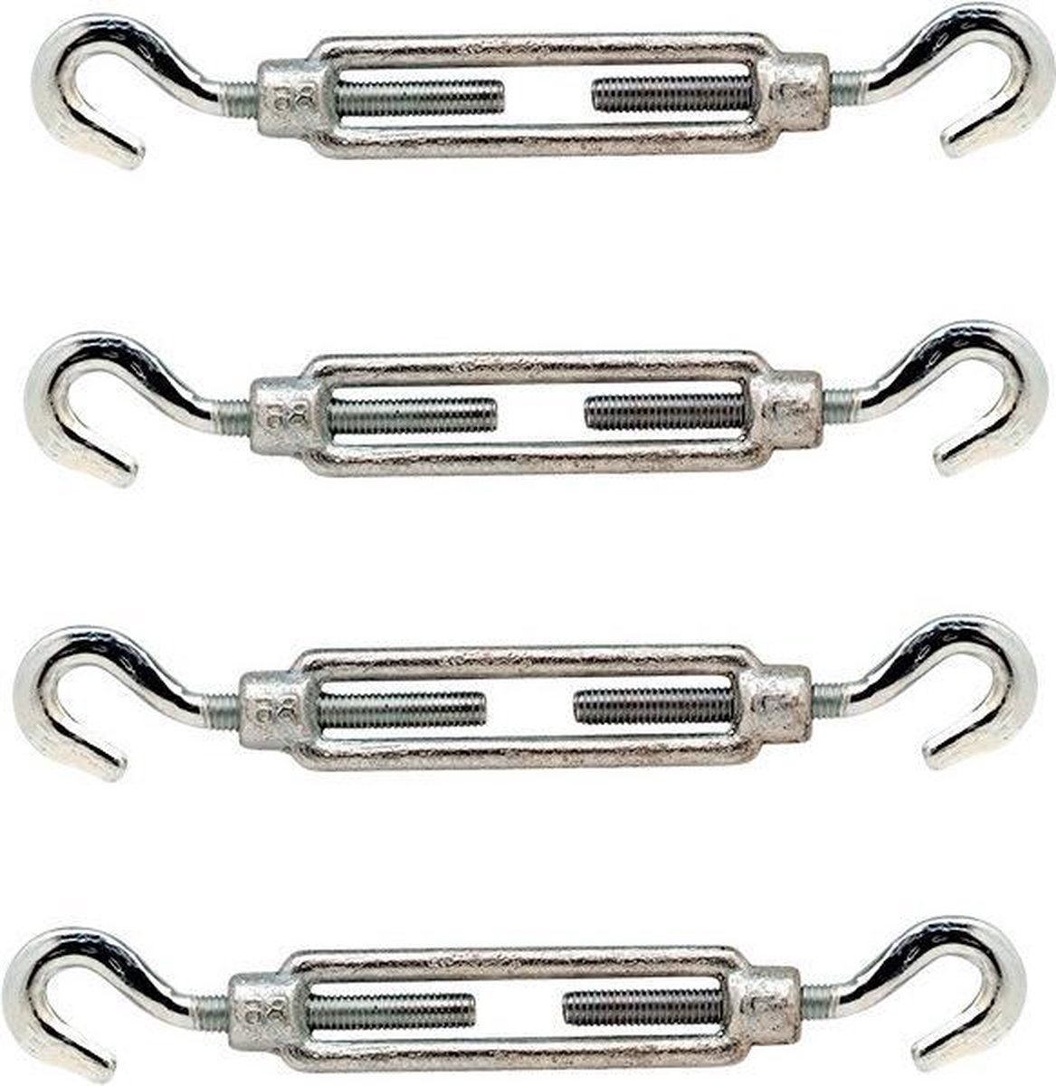 4x stuks spanschroeven / draadspanner verzinkt 11 cm - spanmoer ...
