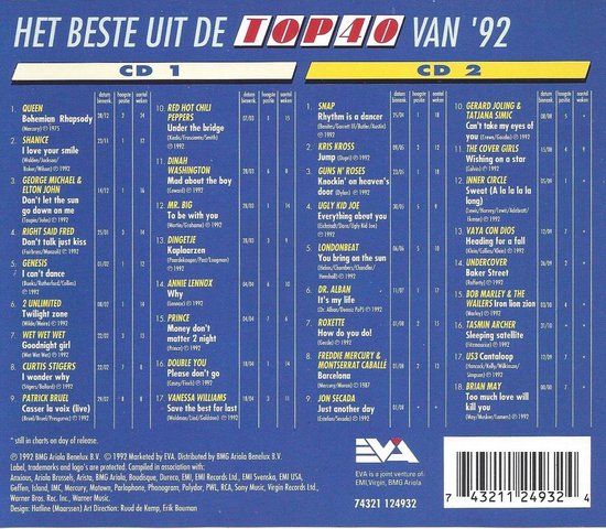 Het Beste Uit De Top 40 Van '92, Various | CD (album) | Muziek | bol