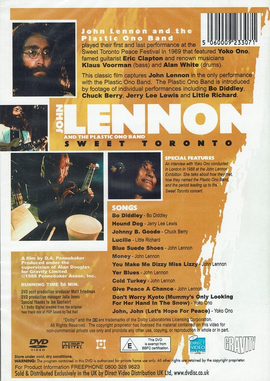 John Lennon & Yoko - Sweet Toronto (Dvd), John Lennon | Dvd's | bol