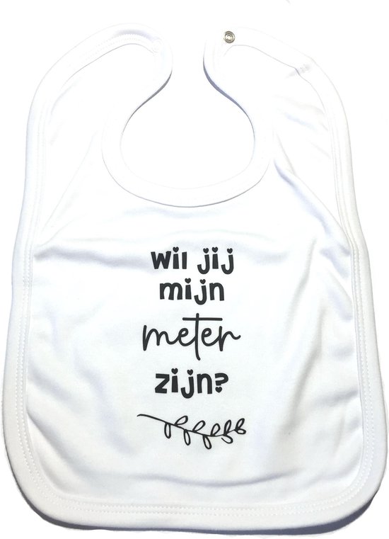 Baby slabbetje wil je mijn meter zijn | hartjes | bavet | slab | cadeau ...