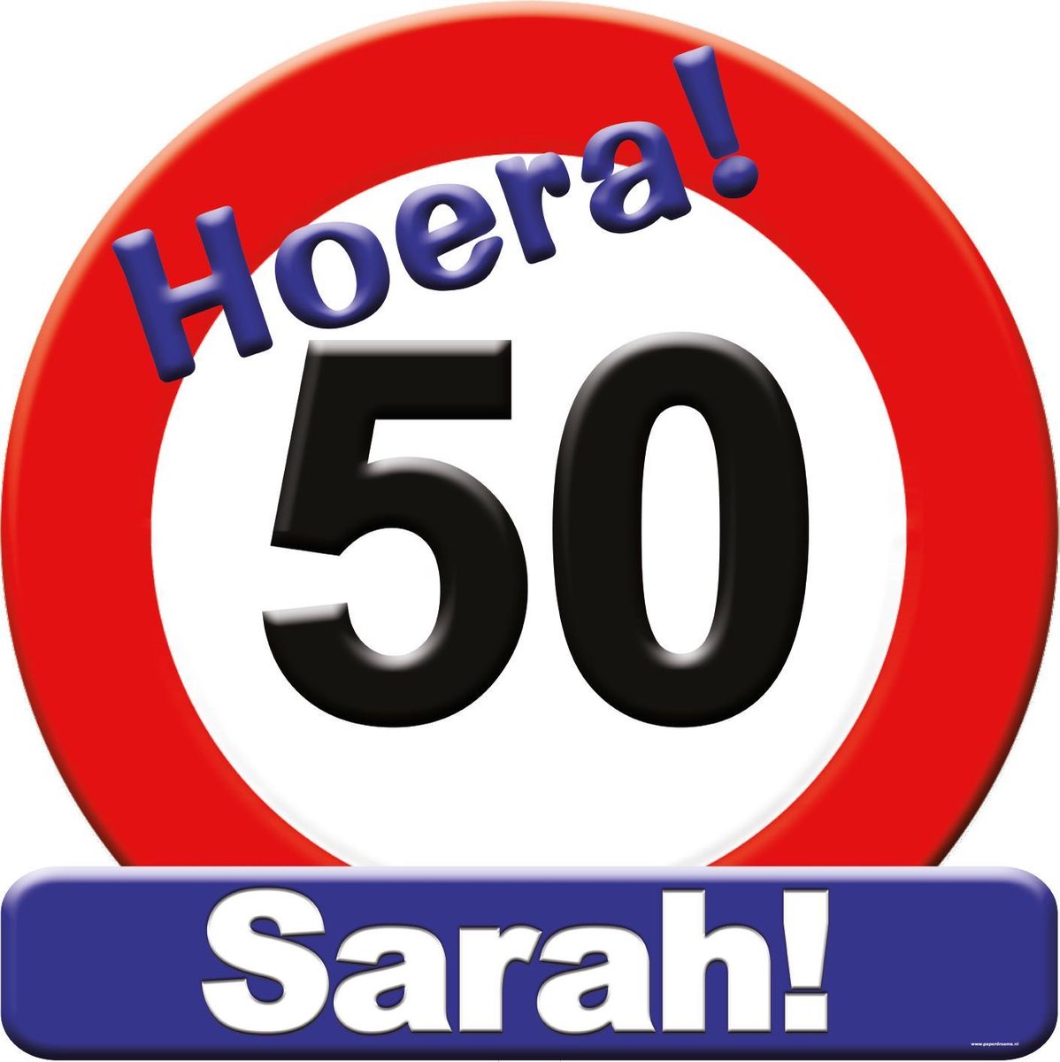 Paperdreams - Huldeschild - 50 Jaar Sarah | bol.com