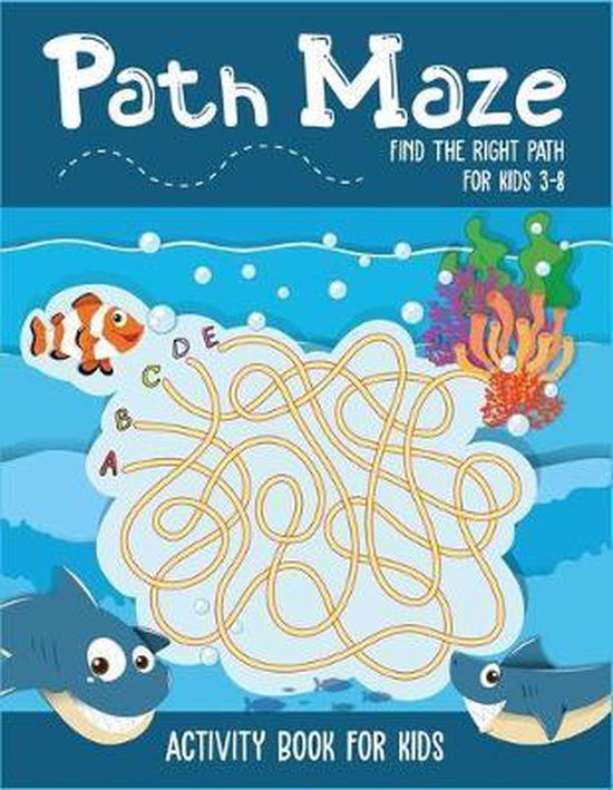Path Maze Find The Right Path For Kids 3-8 Activity Book For Kids ...