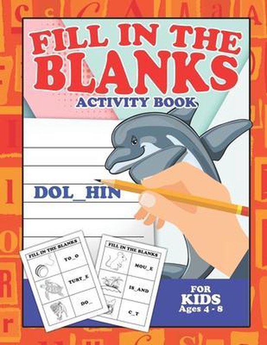 Fill In The Blanks Activity Book For Kids Ages 4-8, Ocean Front ...