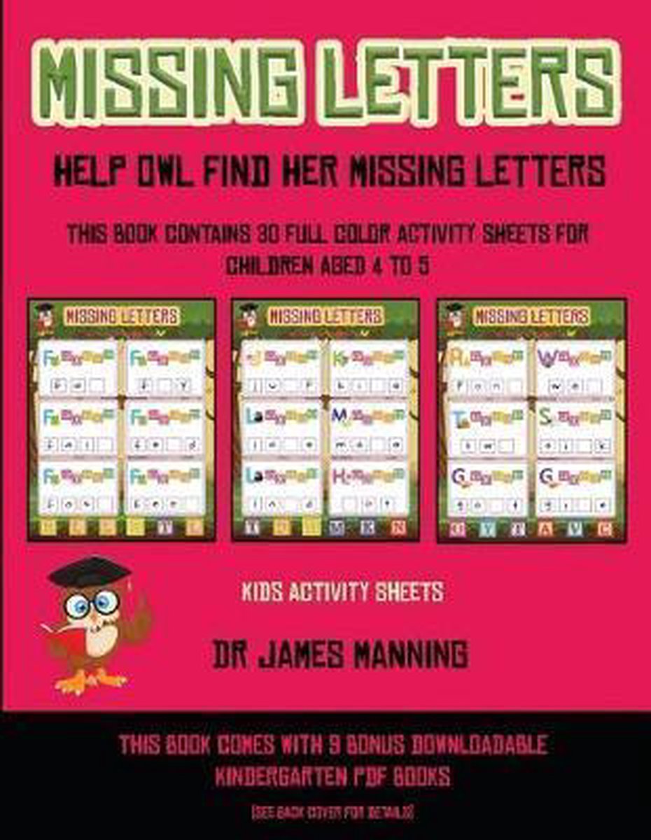 Kids Activity Sheets- Kids Activity Sheets (Missing letters help Owl ...