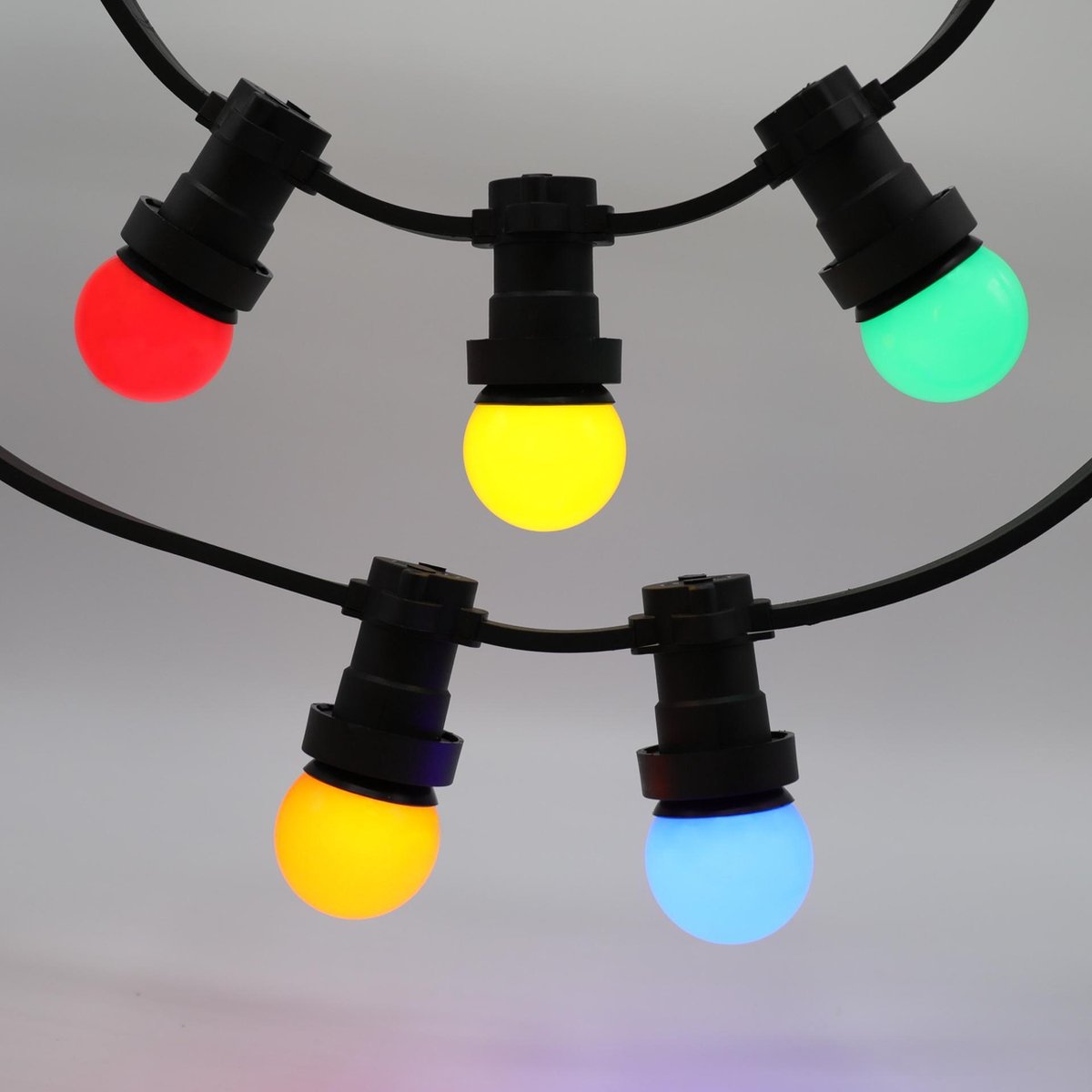bol.com | 5-pack gekleurde LED lampen met gekleurde kap - E27, geel ...