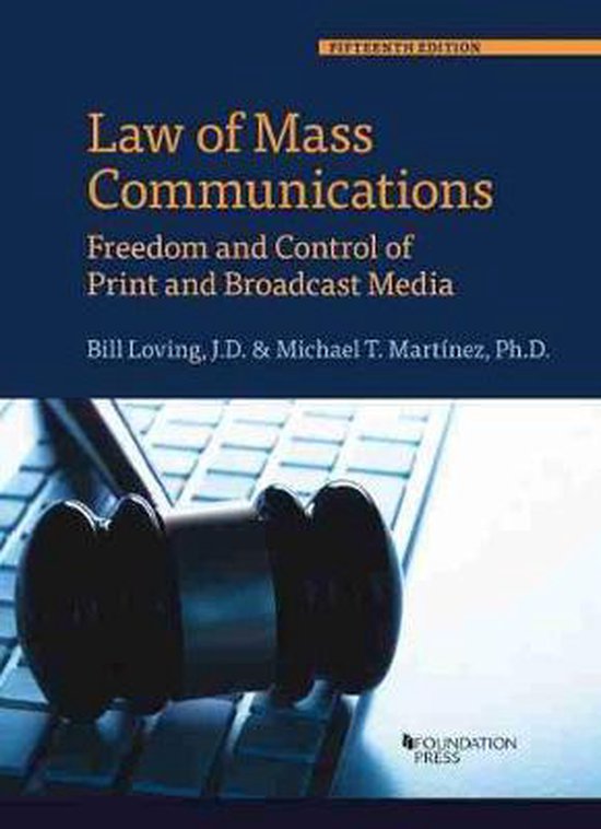 Coursebook- Law of Mass Communications, Bill Loving | 9781684676873 ...
