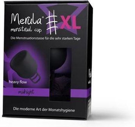 Merula menstruatiecup - XL - midnight zwart | bol