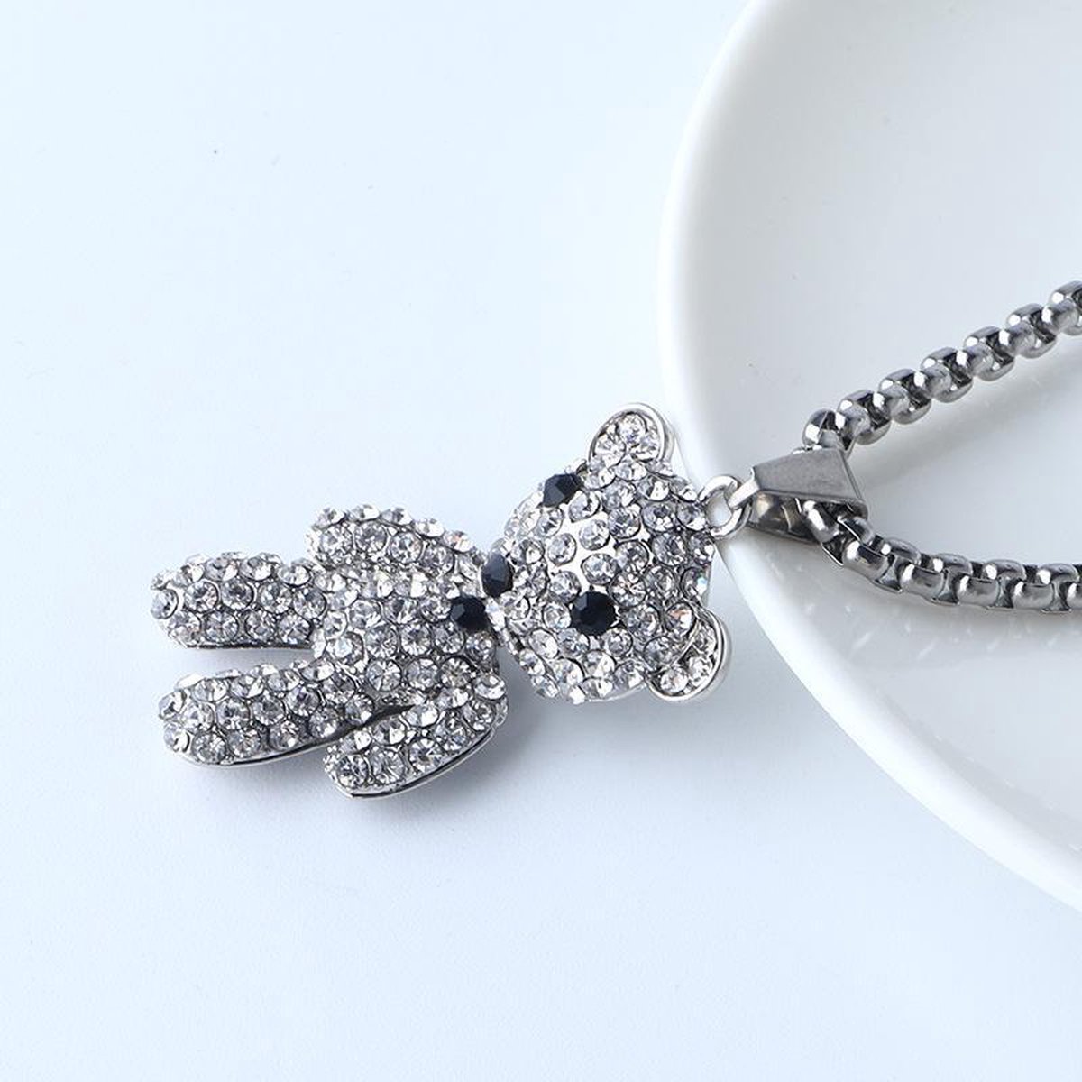 Zilverkleurige Ketting met Beer | bol.com