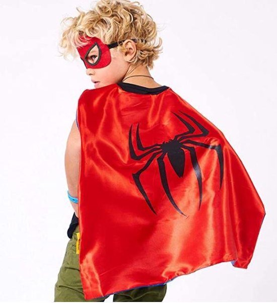 Spiderman cape + masker Spiderman pak Superhelden cape kostuum verkleed ...