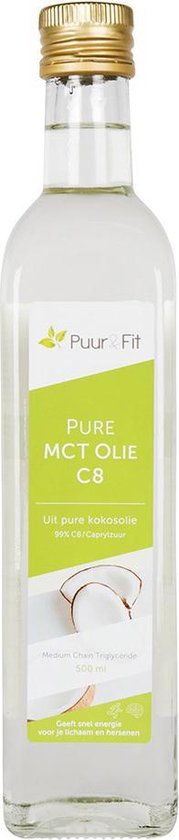 Puur&Fit Pure MCT Olie C8 - 500 ml | bol.com