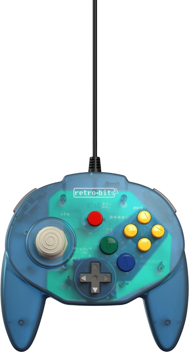Retro-Bit N64 Tribute Controller Ocean Blue | bol.com