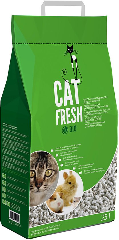 Catfresh - Milieuvriendelijke kattenbakvulling van cellulose - 25L | bol