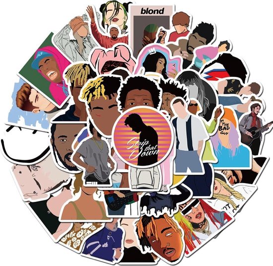 Rappers stickers - Zangers stickers - 50 stuks - Stickers volwassenen ...