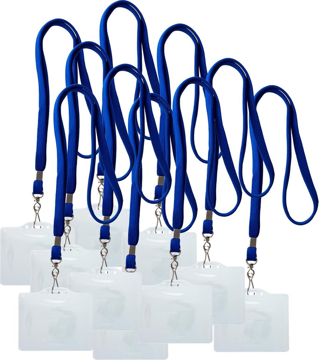 10 longes + 10 porte-badges bleu | bol