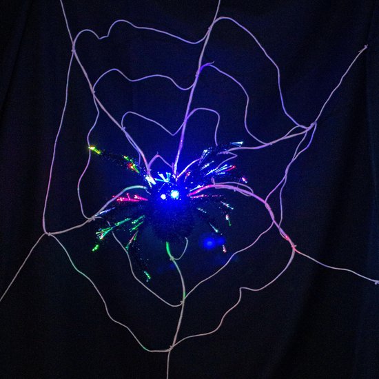 Spin op spinnenweb lichtgevend - Fiber licht - diameter 100 cm ...
