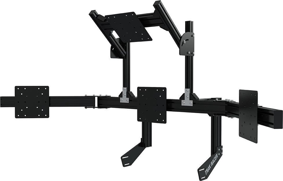 Black Cockpit-Mounted Monitor Stand with Quad Monitor Mount | bol.com