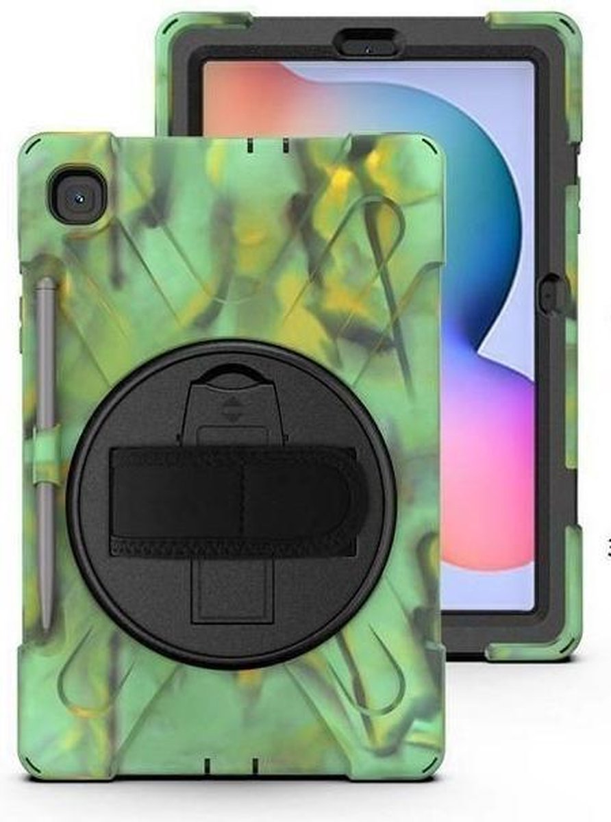 Samsung Galaxy Tab S6 Cover - Hand Strap Armor Case Met Pencil Houder ...