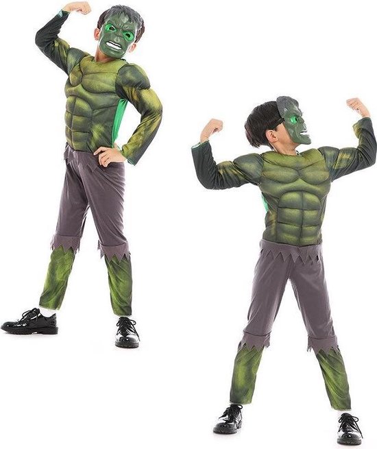 Hulk verkleedpak kinderen Luxe kostuum Hulk pak + masker superheld 116 ...