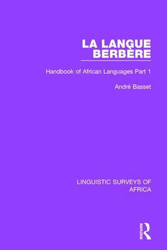 La Langue Berbere | 9781138096394 | Andre Basset | Boeken | bol.com