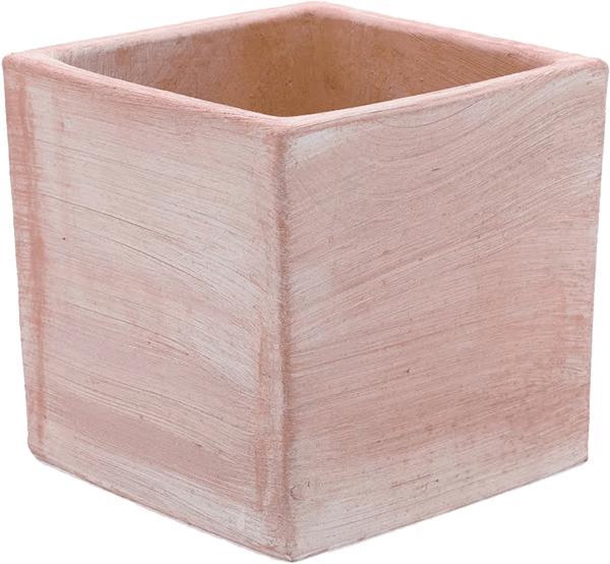 Terracotta Moderne Cubo S 19x19x19 cm vierkante terracotta pot | bol.com