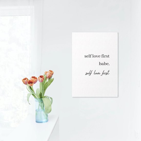 Quote Poster | Self love first, babe | Zelf-liefde | bol
