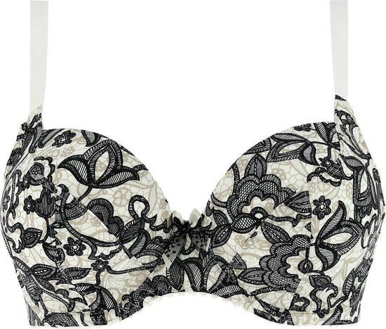 Antigel badinage glamour - bh - zwarte bloemen op creme - 70G | bol