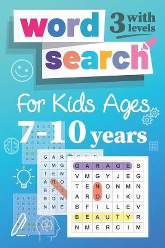 Word Search For Kids 7-10 years with 3 levels, Puzlab Books ...