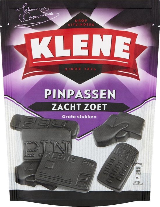 Klene Pinpassen Zacht Zoete Drop XXL Grote verpakking 8 Zakken 260 gram ...