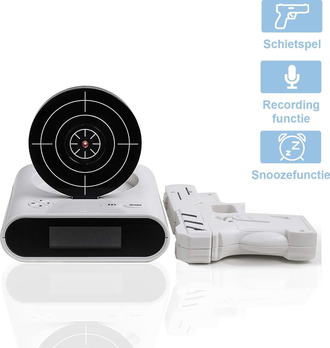 Avenq digitale wekker met schietspel - Wekkers digitaal - Wekker ...