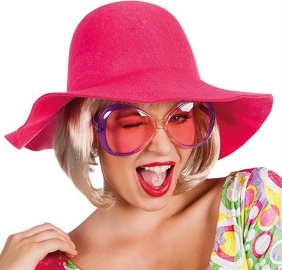 Zomerse roze hoed voor vrouwen – Verkleedhoofddeksel – One size | bol.com