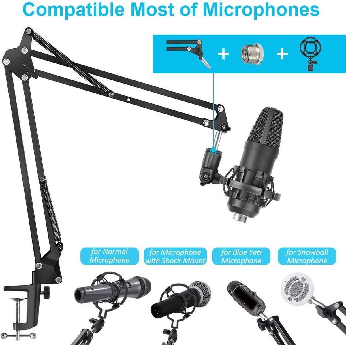 Microfoon arm - Microfoon Stand Verstelbare - Microfoon Arm ...