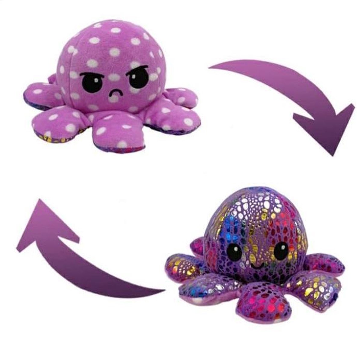 Octopus Knuffel - Mood Knuffel - Blij en Boos - Octopus Knuffel ...
