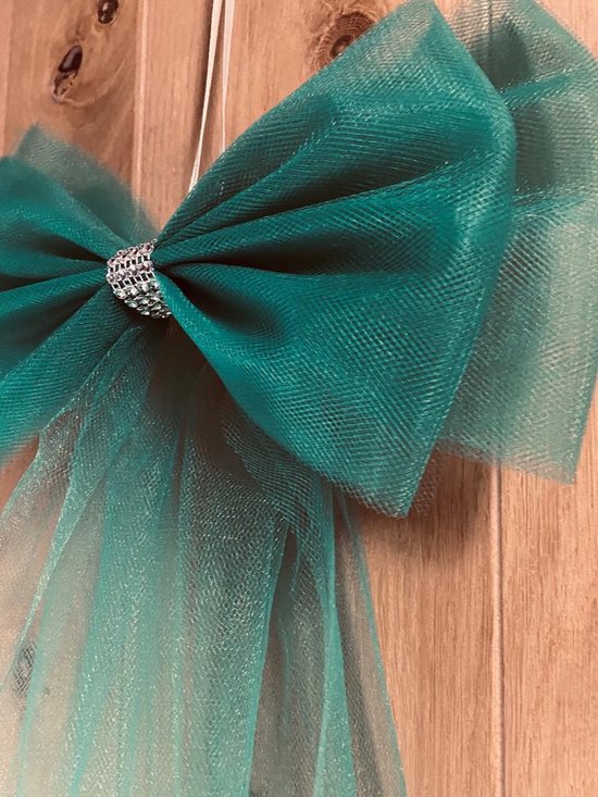 Groene Strikken met Diamanten Lint 2 stuks/ Bruiloft Decoratie ...