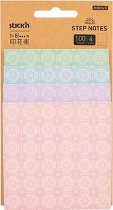 Stick'n Decoratie Sticky Notes - 4 Maten - 4 Verschillende Pastel ...