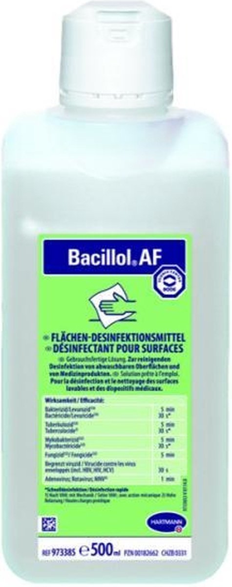 Bacillol AF liquid 500ml Hartmann | bol