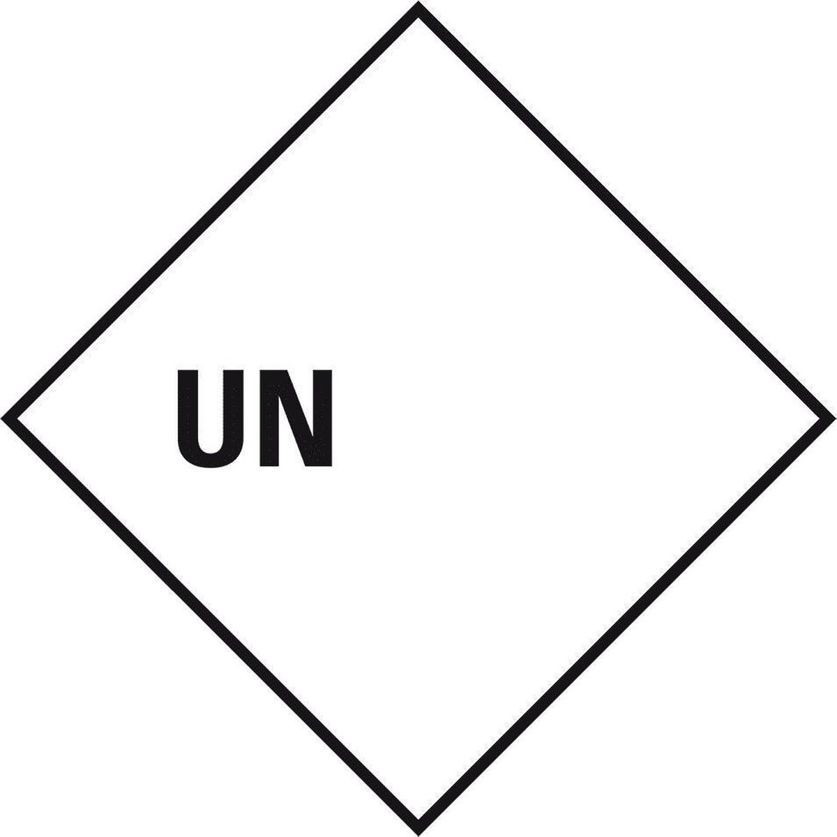 Beschrijfbare UN sticker, zeewaterbestendig 150 x 150 mm | bol.com
